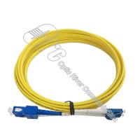 China LC - SC Multimode Fiber Optic Patch Cord 2.0mm Duplex Yellow for sale