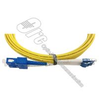 China LC - SC Multimode Fiber Optic Patch Cord 2.0mm Duplex Yellow for sale