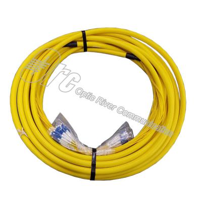 China Yellow 24 Strand Pre Terminated Multimode Fiber Optic Cable for sale