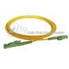 China Green Boot 3.0mm SMF Type Fiber Optic Patch Cord PVC Yellow Jacket for sale