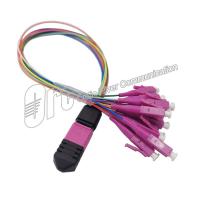China Hytrel Material OM4 0.9mm MTP MPO Breakout Cable With Mini Boot for sale