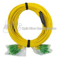 China 24 Cores 5.0mm Pre Terminated Multi Fiber Cables Yellow Sheath for sale