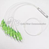 China G657A1 1x8 Fiber Optic PLC Splitter With Green SC Connectors for sale