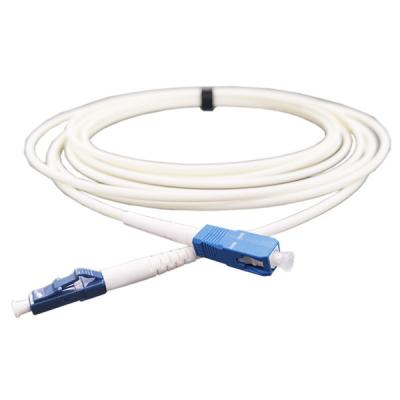 China 4.0mm Sc To Lc Fiber Cable LSZH Optical Cable With White Jacket for sale