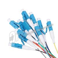 China 12 Strand Fiber Optical Pigtail 900um LSZH LC / UPC Single Mode for sale
