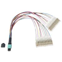China 24 Core MPO Breakout Cable UPC Polish 0.9mm Optical Breakout Cable for sale