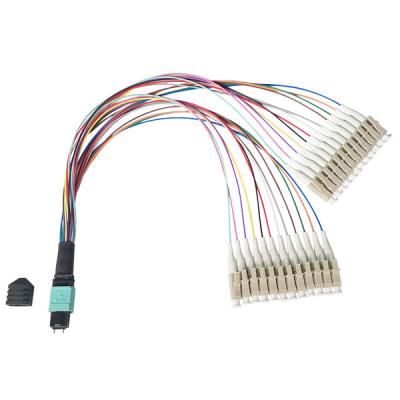 China 24 Core MPO Breakout Cable UPC Polish 0.9mm Optical Breakout Cable for sale