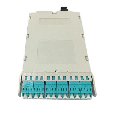 China Multimode MTP To LC Cassette 12 Fibers Plastic Fiber Optic Cassette for sale