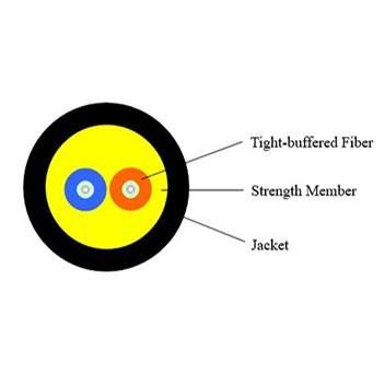 China Flame Retardant 4.8mm Outdoor Fiber Optic Cable , Duplex Round Base Station Cable for sale