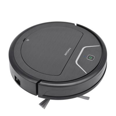 China Black Robotic Smart Automatic Vacuum Cleaner With 2000PA Strong Suction for sale