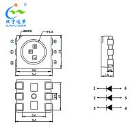 China SMD LED 5050 RGB Chip 0.2W 3 In 1 Fantastic Color Blending LED Chips for sale