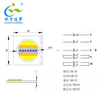 China Custom Tunable COB LED 25W 300mA 1919 5 in 1 RGBCW LED COB Chip for sale
