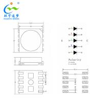 China 5050 Multi Color SMD LED Chip 5050 0.2W RGBCW 2700K - 25000K for sale