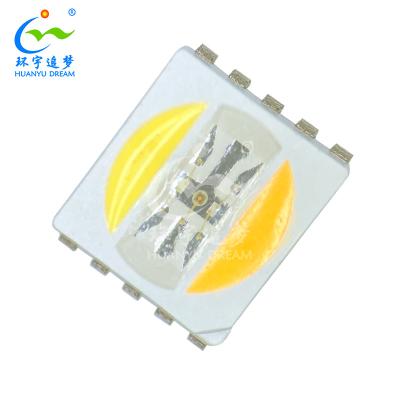 China RGBWW 5054 SMD 2.5W 150mA*5 Warm White and Cool White Ra80 LED CHIP for Stage Light for sale
