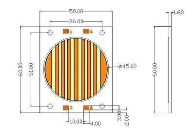 China 6050 6060 COB High Power 200W+200W High Voltage 150V Bi-Color LED CHIP for Photograph Lighting for sale
