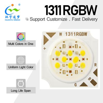 China Factory Direct 1311 SMD LED Beads AlGaInP Chip 12V 10W RGB RGBW RGBWW Full Color 2700-3000K Ra90 120LM/W No Lens Free Sample for sale