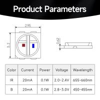 China Dual Color VCSELs 3030 SMD LED Chip 460nm 660nm 850nm Two Colors Spectrum Customization Available 1W For Phototherapy equipment, large LED light panel, sauna room lights for sale