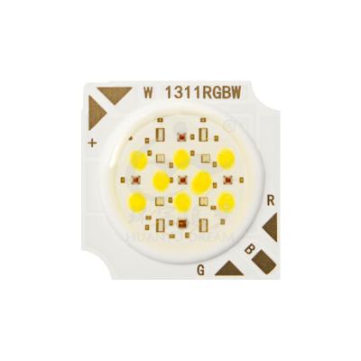 China Red Green Blue White LED COB 10W 12V 4in1 cob led chip 1313 RGBW COB LED Chips tunable cob led chip new design Evenly distributed colors Uniformly distributed light for sale