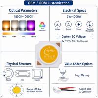 China High CRI90+ 95+ 98+ 18W 16*11mm COB LED 1616 36-39V Warm White Color 5000K 4000K 3000K For Photography Customizable for sale