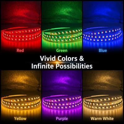 China SMD3838 RGBW LED Strip Light 24V 120 LEDs/m 10mm PCB Analog 4-Channel PWM Flexible LED Tape WS2814 for DIY light Project for sale