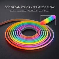 China COB RGB IC Dream Color LED Strip 200LEDs/m 5V WS2812 Addressable 5mm Slim IP44 Neon Flexible Tape for sale
