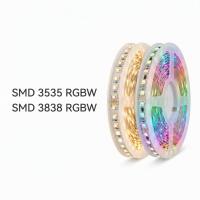 China SMD3838 RGBW LED Strip Light 24V 120 LEDs/m 10mm PCB Analog 4-Channel PWM Flexible LED Tape WS2814 for DIY light Project for sale