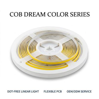 China 200LEDs/m COB RGBIC Dream Color LED Strip 5V WS2812 5mm Slim IP44 Neon Flexible Tape Light for sale