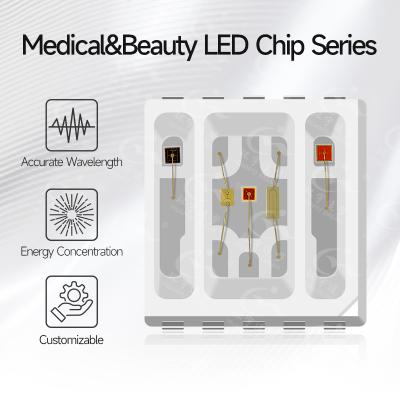 China SMD LED Chip 5050 Size RGBYIR Red Green Blue Yellow Infrared Red 5 Colors in 1 for Medical Beauty Lamp Therapy LED for sale