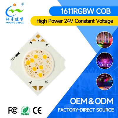 China 1611 RGBW COB LED Array DC 24V Constant Voltage, 14.4W High Power 4-in-1 Color Changing LED Emitter for sale