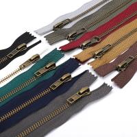 China #5 Metal Zipper With Close End, Ant Brass Color For Clothes for sale