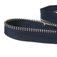 China Black Brass Jean Zipper, Semi Auto Lock Slider Metal Zippers for sale