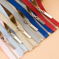 China Durable  Metal Zipper Gold Teeth Zinc Alloy Open Type Clothing Accessories for sale