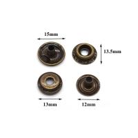 China Zinc Alloy Brass Metal Press Stud Button Prong Snap Fastener Button For Garment for sale