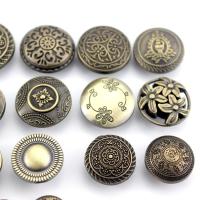 China Custom Embossed Metal Snap Buttons With Logo For Coats Clothes for sale