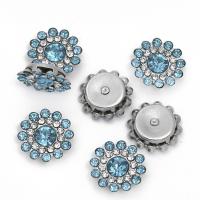 China Accessory China Wholesale Rhinestone Pearl Diamond Crystal Metal Button For Garment Hair Bow Center for sale