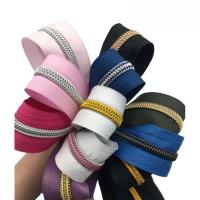 China 5# Nylon Zipper Gold Colorful Electroplating Teeth Gold And Silver Onion Zipper nylon zippers for sale for sale