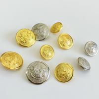 China Embroidered Custom Metal Brass Round Buttons With Plating Finish Snap Button for sale