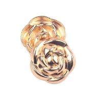 China Rose shape  Brass Metal Fancy Logo Sewing Hook Buttons For Clothes Coat for sale
