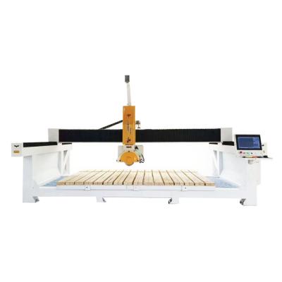 China ZEUS 4+3 Axis 15+7.5kw Bridge Cutting Machine for Marble with Remote Control Motor Core 3200mm Max Length & 100mm Thickness for sale