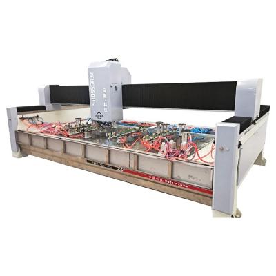 China Customizable 3000mm Max Cutting Length 30mm Sawing Thickness Double Head CNC Grinding Machine 220v/380v Stone Machining Center for sale