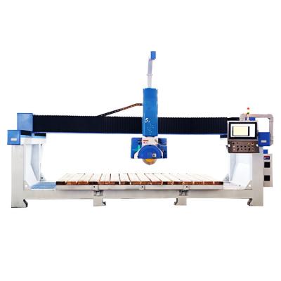China ZEUS 5 Axis PLC Controlled Stone CNC Bridge Cutting Machine Gear Pump 380V/220V Motor Engine 200mm Max Thickness 15KW Power for sale