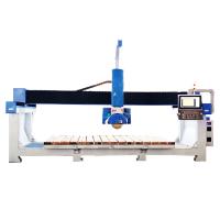 China ZEUS 5+3 Axis CNC Motor Stone Cutting Machine 15kW Power 3200mm Max Cutting Length Easy to Operate for Granite Processing for sale
