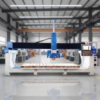 China ZEUS 5+3 Axis CNC Italian Motor Stone Cutting Bridge Machine 3200mm Max Cutting Length for Granite Processing Long Service Life for sale