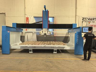 China 800MM 5 AXIS CNC CUTTER 22KW+750w 3200*2000MM CUT 300MM BRIDGE CUTTING MACHINE SAVE MONEY FREE  AFTER SALES TRAINING CUSTOM LOGO CHAMFER 90 DEGREE CAMERA BLADE TABLE TILT 85 DEGEEE 4500KG CAST IRON for sale