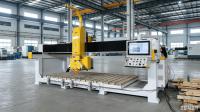 China 5+3 AXIS CNC CUTTER 15KW+7.5KW+750w 3200*2000MM CUT 100MM BRIDGE CUTTING MACHINE SAVE MONEY FREE  AFTER SALES TRAINING CUSTOM LOGO CHAMFER 45 DEGREE SPINDLE CAMERA SUCTION BLADE TABLE TILT 85 DEGEEE for sale