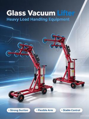 China Glass Suction Cart, 8 pcs suction cups,load 600kg,battery 48v,electric,weight 380kg for sale