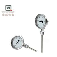 China Stainless Steel Industrial Bimetallic Thermometer , Axial Pipe Boiler Temperature Gauge for sale