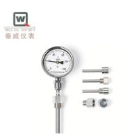 China Thermowell Type Bimetallic Thermometer Petrochemical Industry for sale