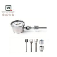 China Thermowell Type Bimetallic Thermometer Petrochemical Industry for sale