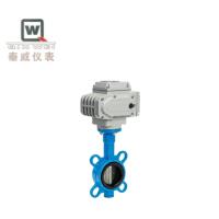 China Stainless Steel Electric Butterfly Valve Wafer Type 220V Adjustable Soft Seal for sale